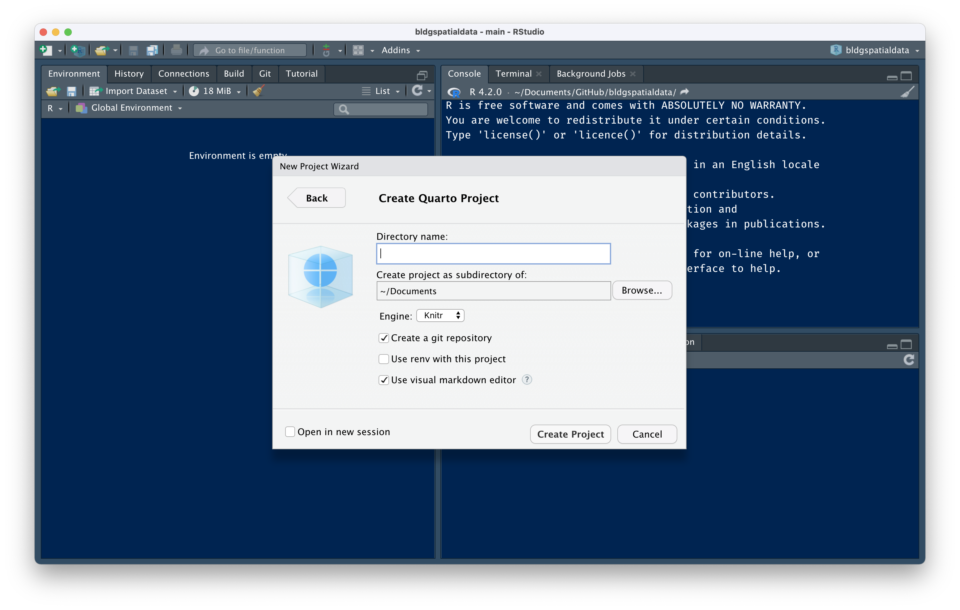 Building Spatial Datasets - How to use RStudio during this course